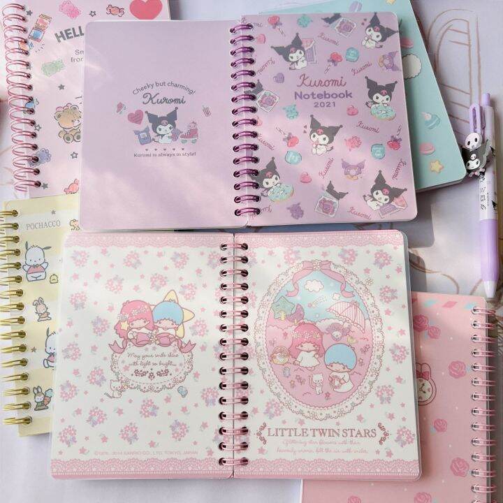 Cute Cartoon Sanrio Stationery Cinnamoroll My Melody Kuromi Notebook ...