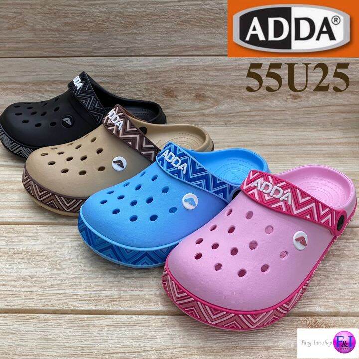 ADDA 55U25 รองเท้าหัวโต (4-6) สีดำ/ครีม/ฟ้า/ชมพู | Lazada.co.th