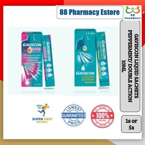 Gaviscon Liquid Sachet (Normal/Double Action) 10ML 1 sachet/5 sachets ...