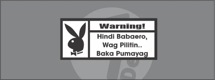 Warning Hindi babaero Sticker Decal | Lazada PH