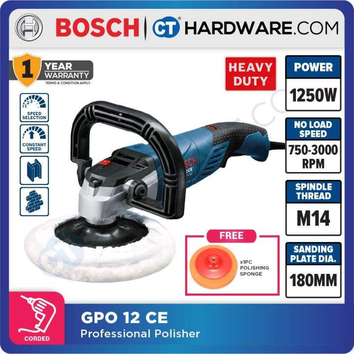 Bosch GPO 12 CE Professional Polisher 7” M14 1250W (GPO12CE) | Lazada