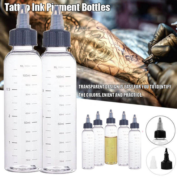 HUAIIY with Twist Cap Transparent Squeezable Plastic Graduated ...