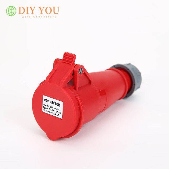 16a 4 Pin 380v-415v Ip44 3pe Waterproof Power Industrial Male Female ...