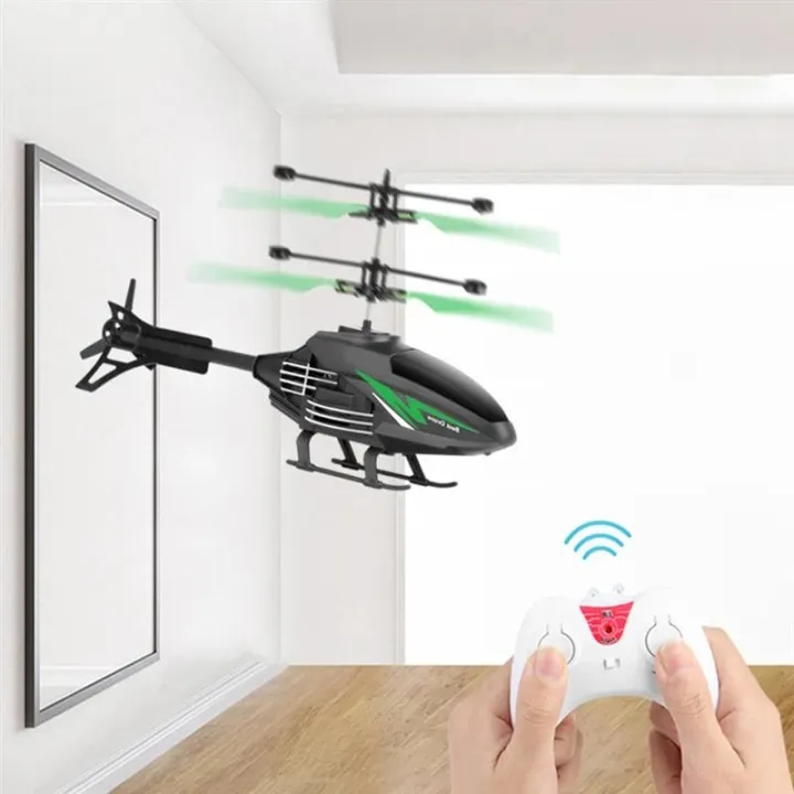 Mini Flying Helicopter Drone with Remote Control Infrared Sensor ...