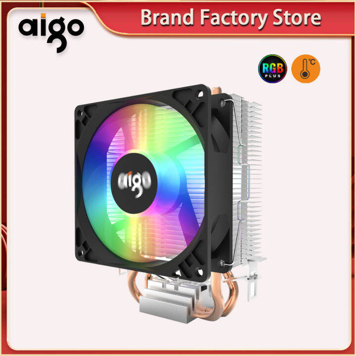 Aigo ice200 cpu cooler dual heat s pc radiator Cooling 3PIN PWM silent rgb Fan for In 1150 1155 ...