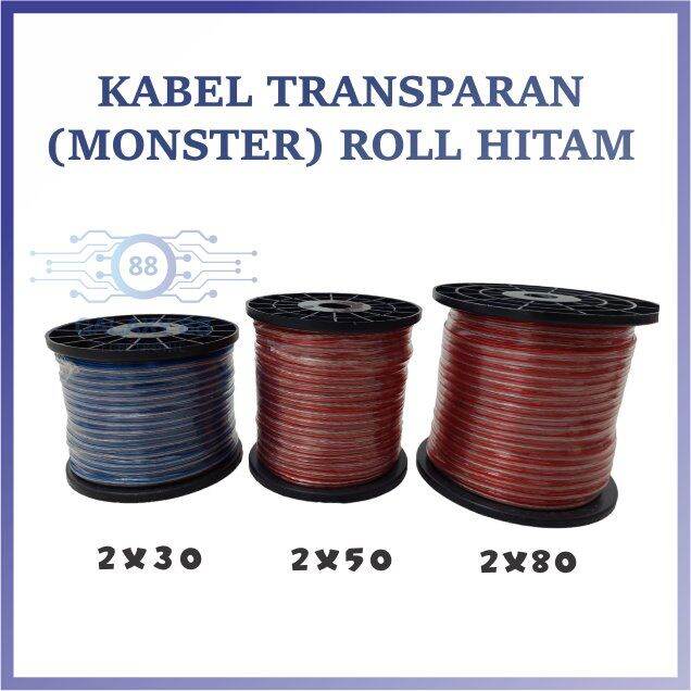 Kabel Transparan / Monster (ROLL HITAM | Lazada Indonesia