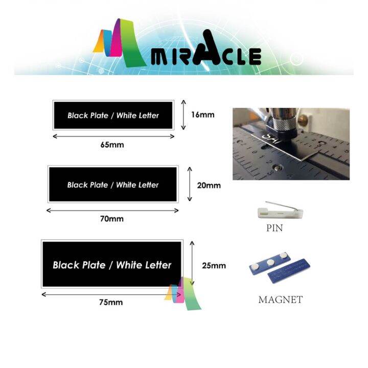 Name Tag PIN or MAGNET / Custom Engraved Name Tag | Lazada