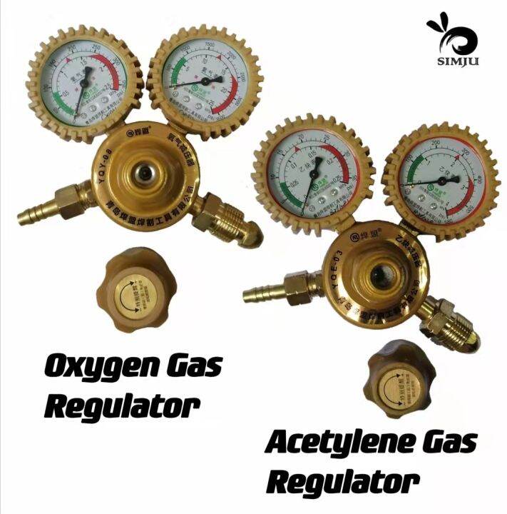 Oxygen / Acetylene Gas Regulator Reducer Dual Gauge for Welding | Lazada