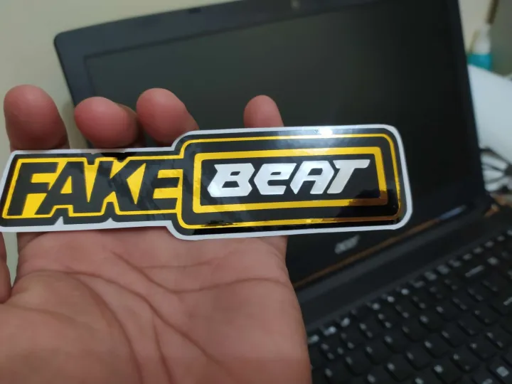 Waterproof Sticker Vinyl for motorcycle Fake Beat crome gold black and ...