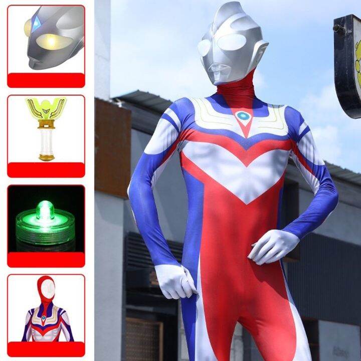 Bộ đồ Cosplay Siêu nhân Điện Quang UltraMan Phát Sáng, Đồ Chơi Nhập Vai ...