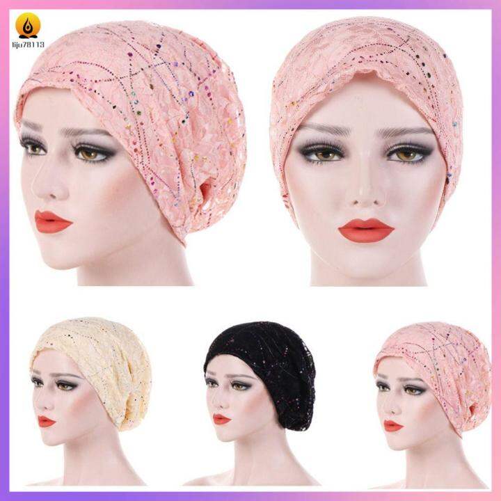 1PC Women Summer Turban Hats Muslim Hats Hijab Caps Lady Turbantes Soft ...