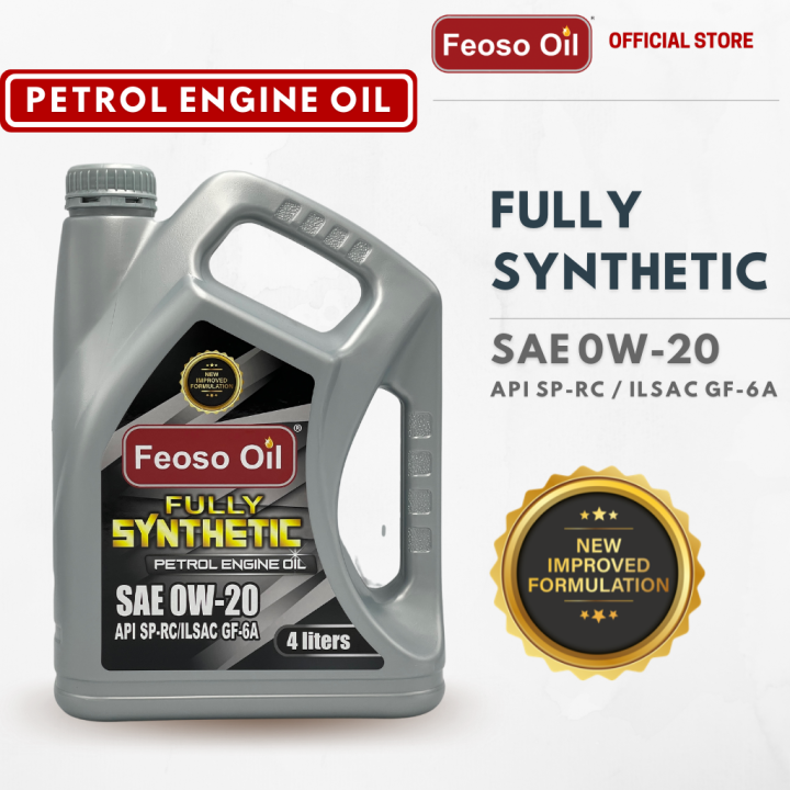Feoso Oil Fully Synthetic Petrol Engine Oil SAE 0W-20 API SP-RC/ILSAC ...