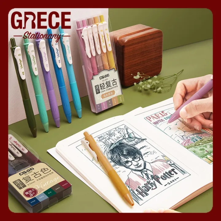 Vintage retractable sign pen school supplies 0.5mm | Lazada PH