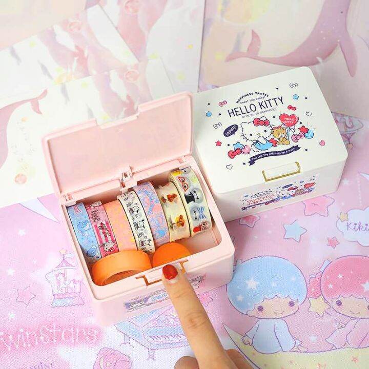 Kawaii Sanrio Storage Box Hello Kitty Kuromi My Melody Accessories Cute ...