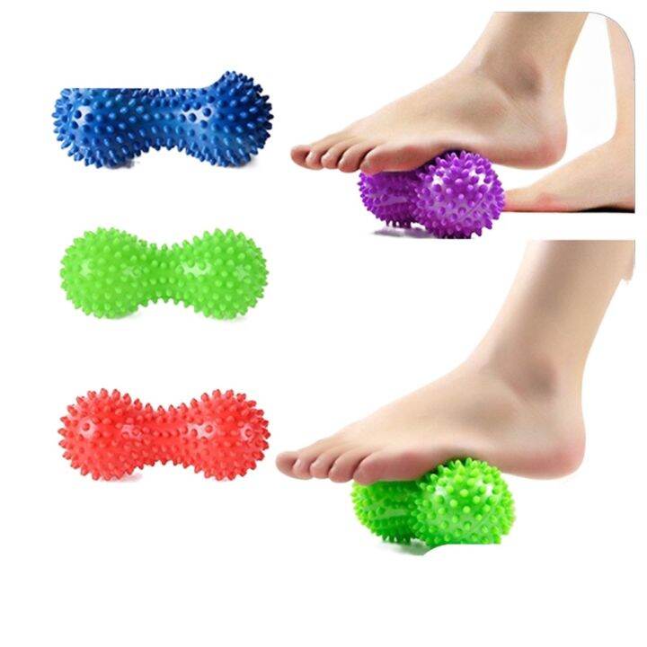 Pvc Peanut Shape Massage Yoga Fitness Ball Stress Relax Body Spiky Massager Set Lazada Ph