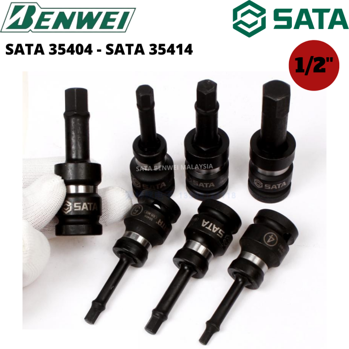 SATA HEXAGON BITS SOCKET / IMPACT ALLEN KEY HEX / SATA 1/2" IMPACT ...