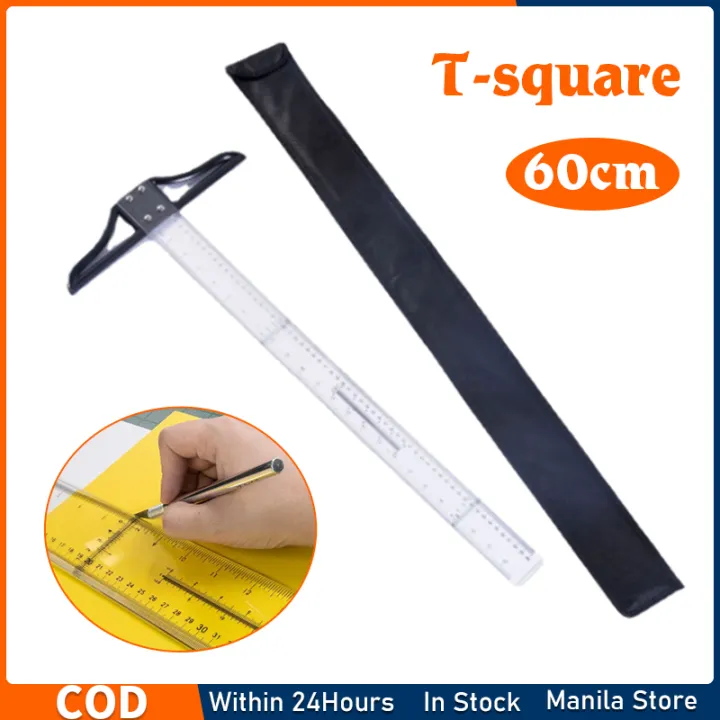 Plastic T Square 60cm Transparent T-Ruler Clear Transparent ...