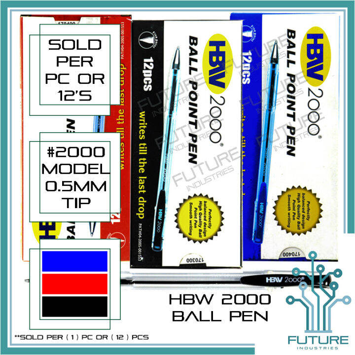 HBW 2000 HBW Ballpen 2000 Pen Tip Fine Point 0.5mm Point Tip Ballpen ...