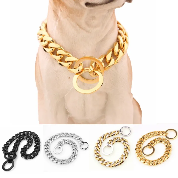 Dog Chain Collar Stainless Steel Personalized Dog Collar Luxury ...