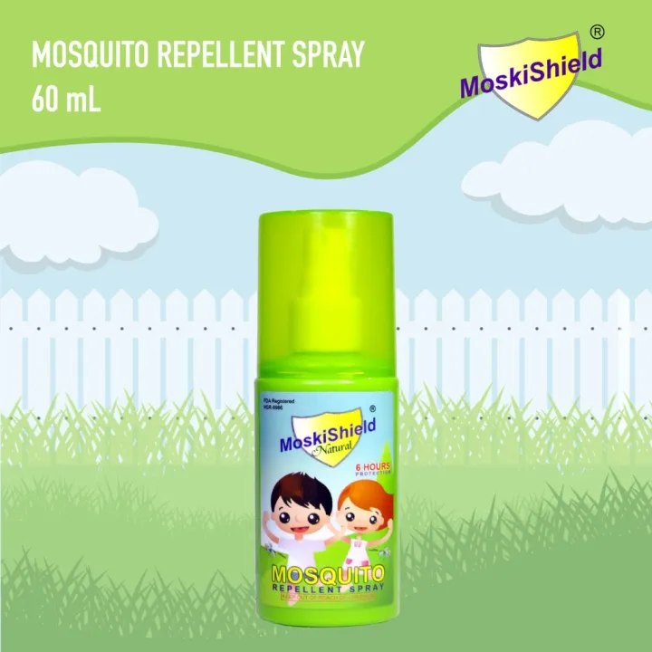 MoskiShield Repellent Spray 60mL Natural Mosquito Repellent Anti Dengue ...