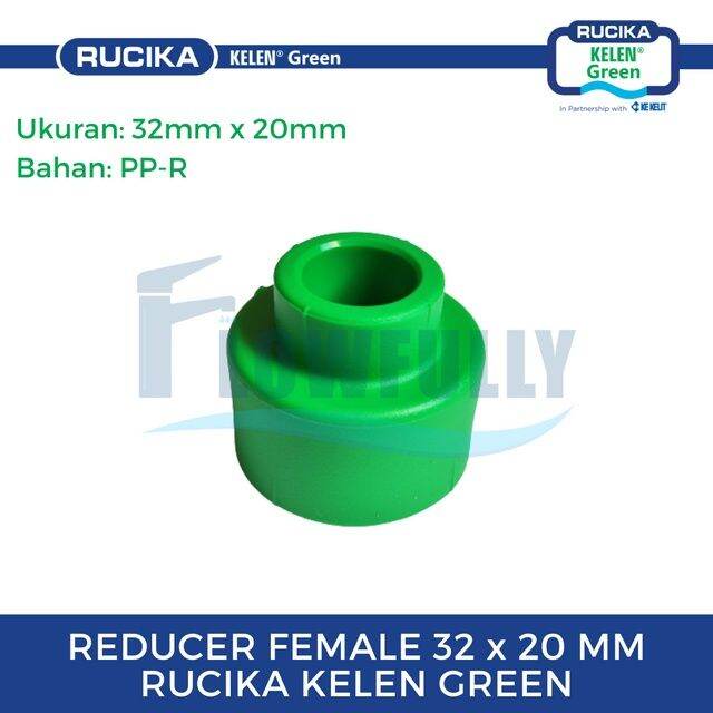 REDUCER FEMALE 32 x 20 MM PPR RUCIKA GREEN WAVIN TIGRIS VLOK SOCK 1 x 1 ...