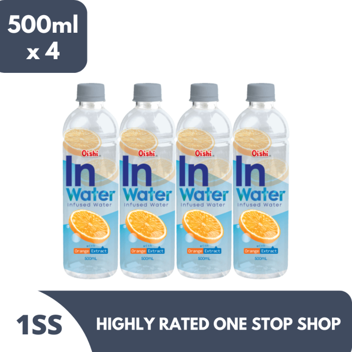 Oishi In Water Orange 500ml x 4 | Lazada PH