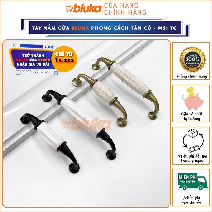 Tay Nắm Cửa Kiểu Tân Cổ, Tay Cầm Cửa Gỗ Tủ Quần Áo Ngăn Kéo TC BLUKA | Lazada.vn