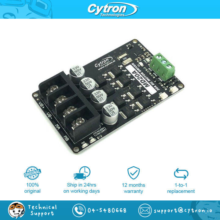 Cytron Motor Driver 20Amp 6V-30V DC MD20A | Lazada