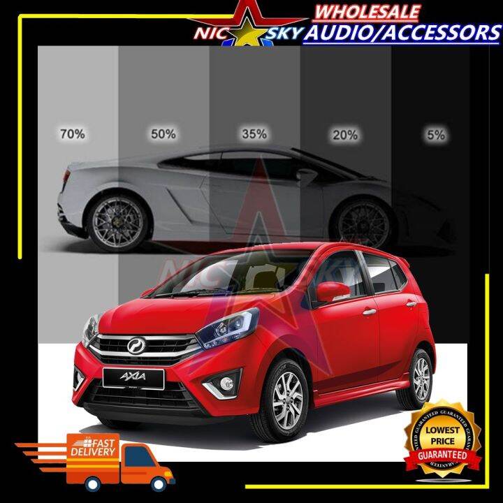 Perodua Axia Tinted hitam 4 tingkap 4Door Siap Potong tinted kereta ...
