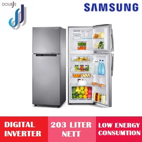 Samsung RT20FARVDSA 2 Door Digital Inverter Refrigerator 220L (Silver ...