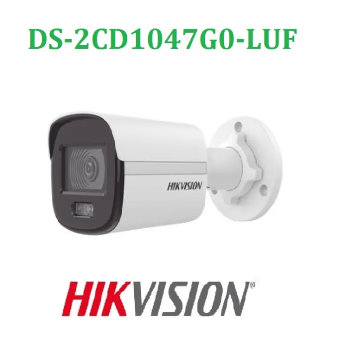 IP Camera HIKVISION DS-2CD1047G0-LUF 4MP ColorVu Lite Fixed Bullet Network Camera Built in mic ...