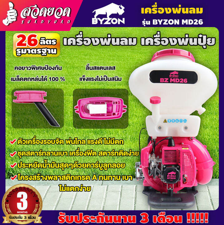 BZ MD26 เครื่องพ่นปุ๋ย (รูเล็ก) ขนาด 26 ลิตร (ลิ้นสแตนเลส) (รางพลาสติก) เครื่องพ่นลม เครื่อง ...