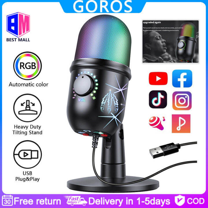 【In stock】 USB condenser microphone computer dubbing recording mobile ...