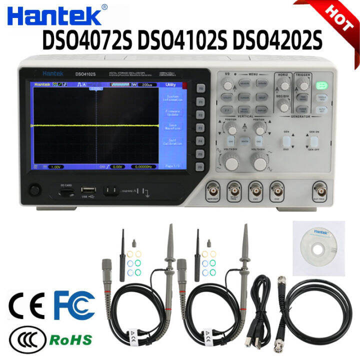Hantek 2 in1 Digital Oscilloscope DSO4072S DSO4102S DSO4202S 70MHz ...