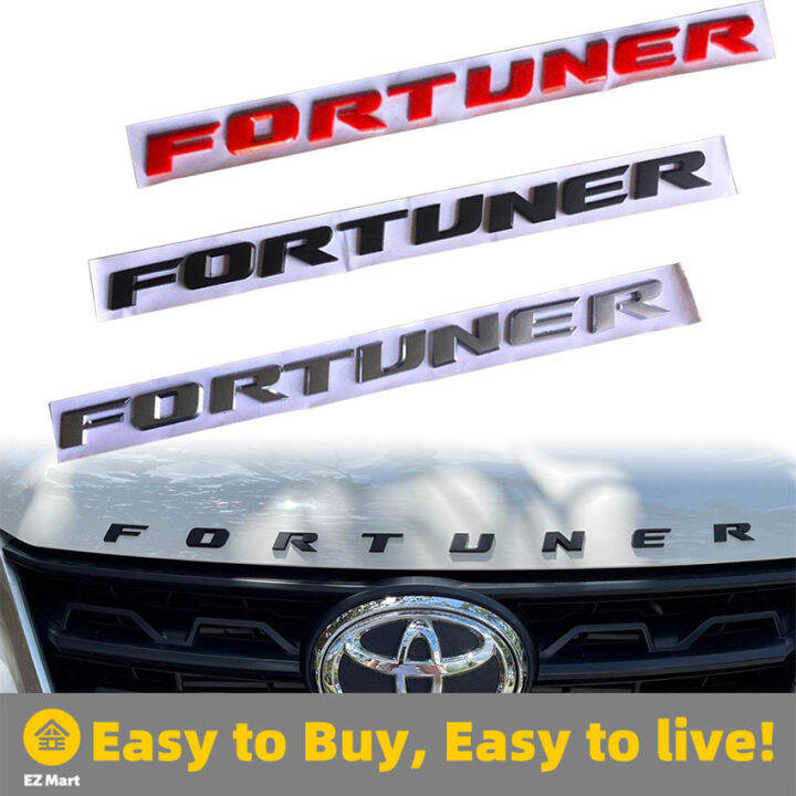 【Fast Shipping】 TOYOTA FORTUNER Car Sticker 3D ABS Bonnet Auto Front ...