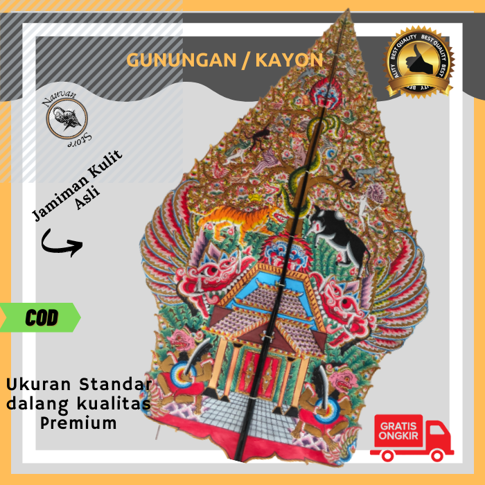 Wayang Gunungan Kayon Wayang Kulit Standar Pedalangan 80 cm | Lazada ...