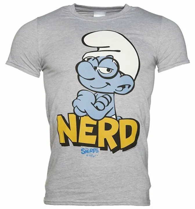เสื้อยืดผู้ชาย Smurfs Nerd ใหม่2022 | Lazada.co.th