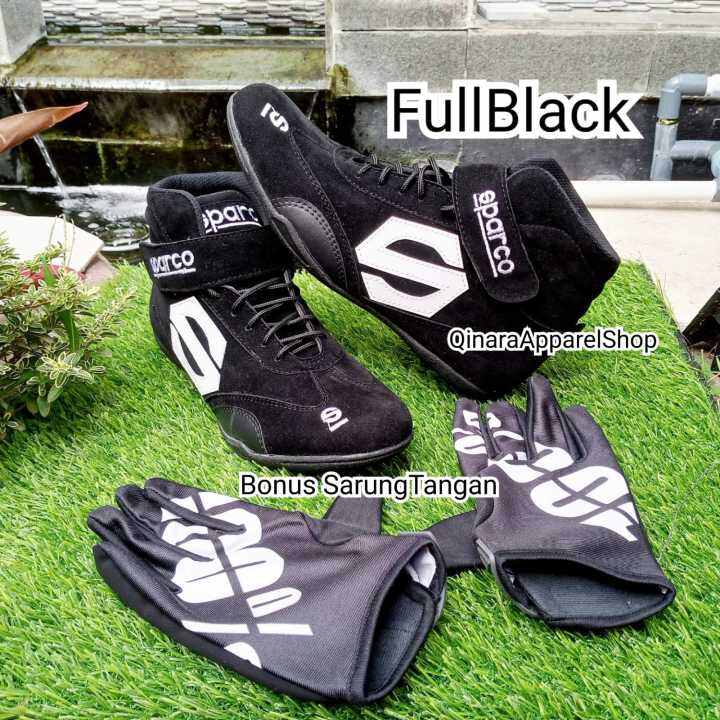 Sepatu drag black race sepatu touring FREE GLOVE keren new sepatu balap ...