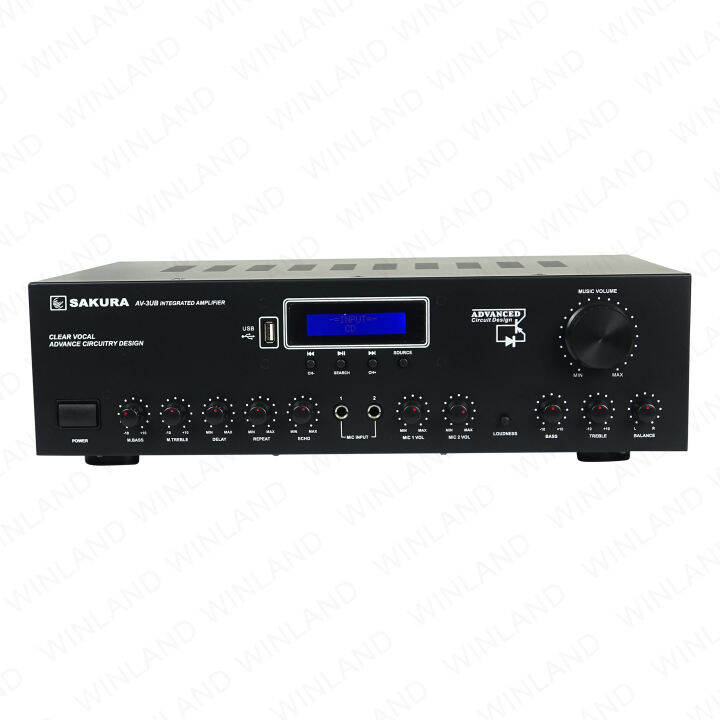 SAKURA by Winland Videoke Amplifier 2 Mic Input w/ BT/USB & SD Port 400W AV-3UB | Lazada PH