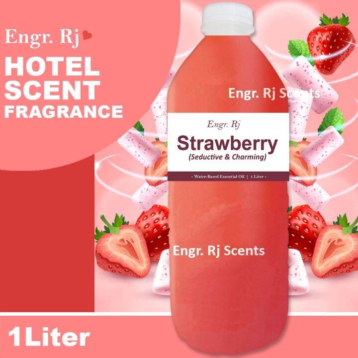 Engr Rj Strawberry Premium Hotel Scents 1 Liter For Humidifier Diffuser Fragrance Essential Oil