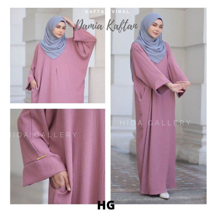 KAFTAN VIRAL IRON LESS CEY PLAIN FREE SIZE JUBAH KAFTAN ABAYA | Lazada