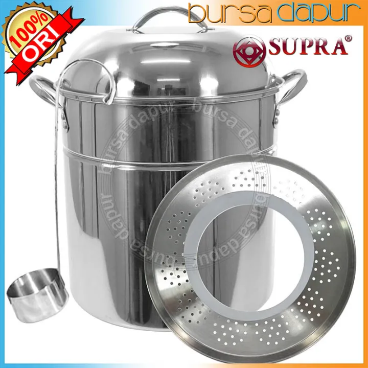 Supra Stainless Steel Bakso Pot 30 qt (28 Liter) Panci Baso Tinggi ...