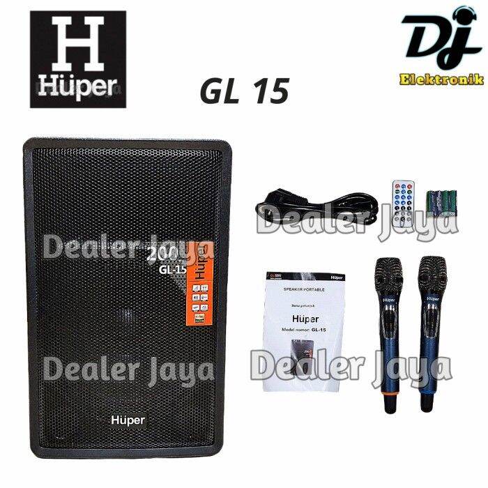Speaker Portable Huper GL 15 / GL15 - 15 inch | Lazada Indonesia
