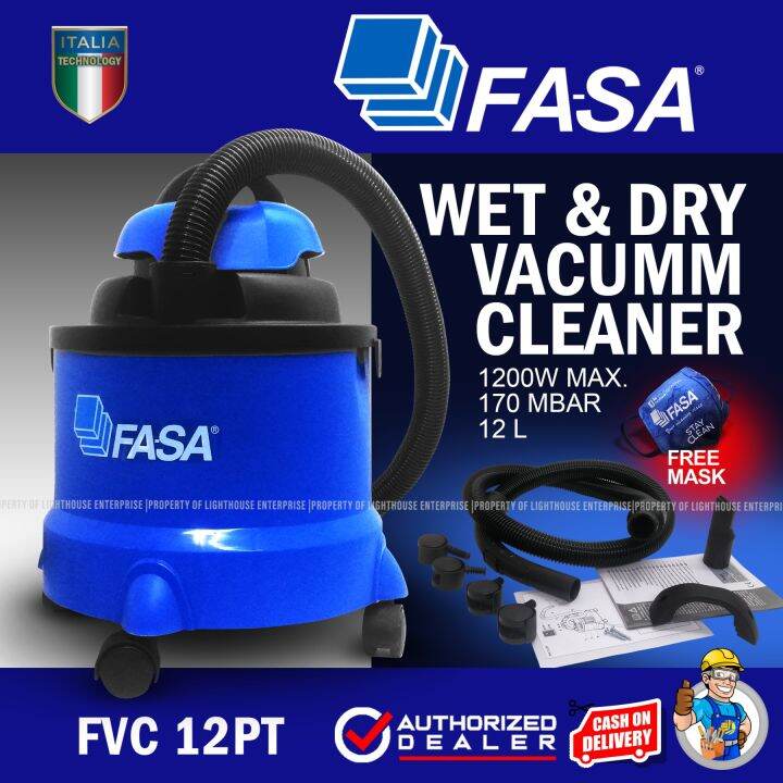 Original FASA Italy 1200W Wet and Dry Vacuum Cleaner (FVC 12PT) *LIGHTHOUSE ENTERPRISE* | Lazada PH