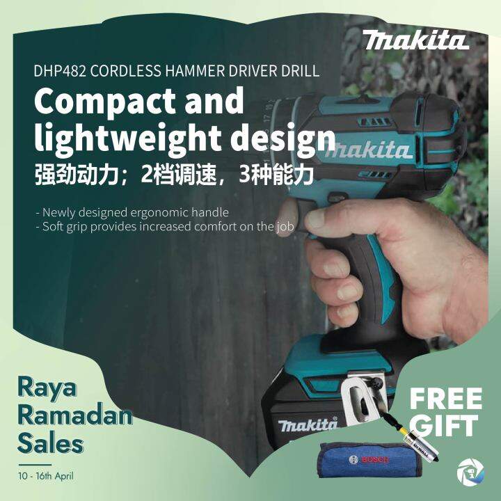 MAKITA DHP482RFE / DHP482RME / DHP482Z 13MM (1/2") CORDLESS HAMMER ...