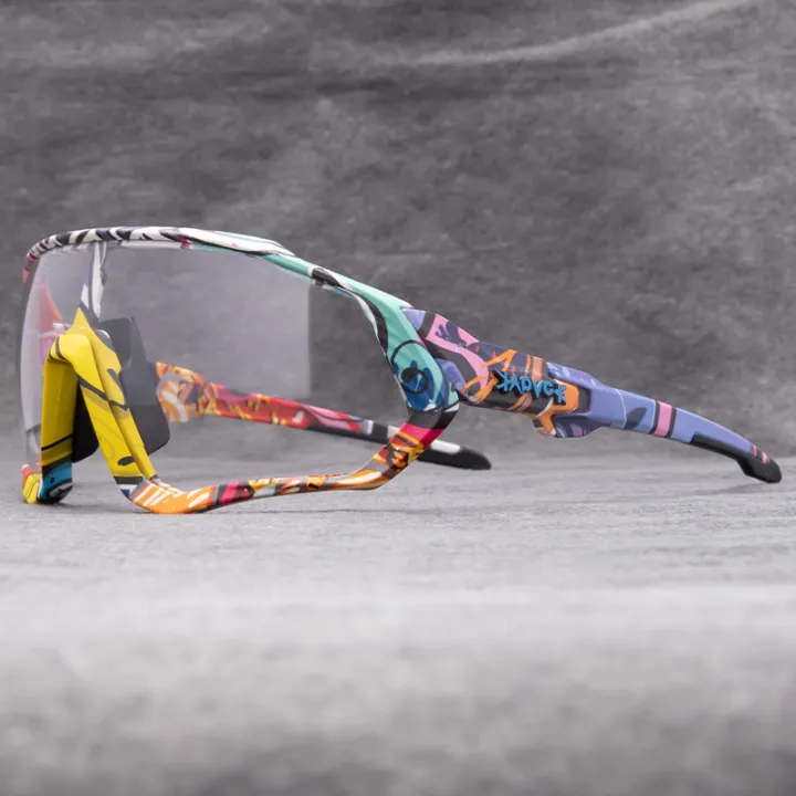 KAPVOE แว่นตาปั่นจักรยานเลนส์เปลี่ยนสีได้,แว่นตาขี่จักรยานแบบสปอร์ต ...