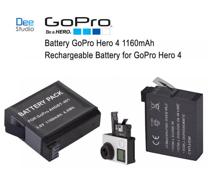 แบตเตอรี่ กล้อง GoPro Hero 4 1160mAh Rechargeable Battery for GoPro ...