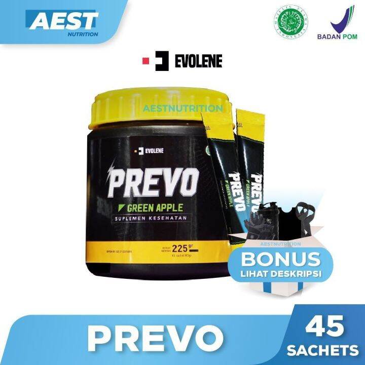 Evolene Prevo Pre Workout 45 Serving PWO Suplemen Fitness Penambah ...