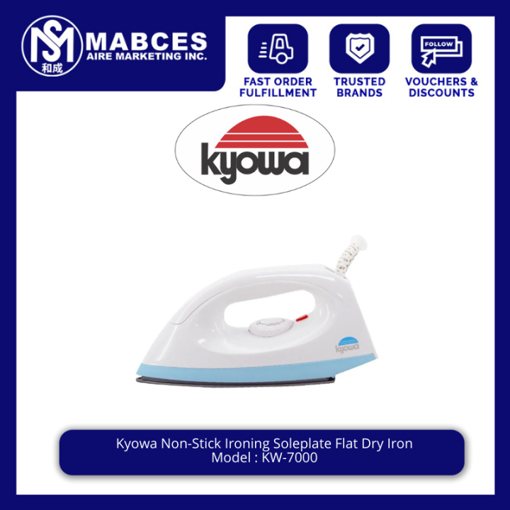 Kyowa Non-Stick Ironing Soleplate Flat Dry Iron KW-7000 | Lazada PH
