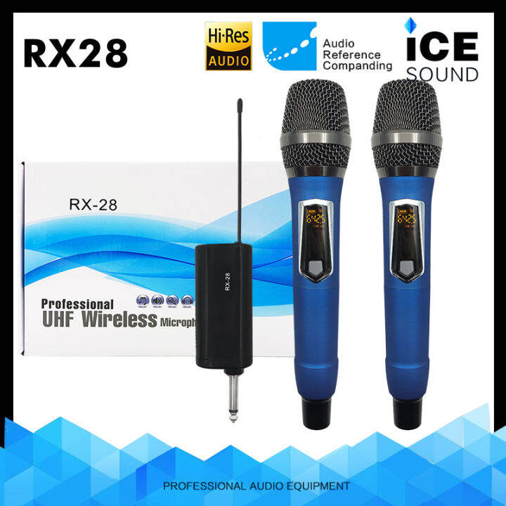 RX28 Wireless Microphone UHF Wireless Microphone Dual Handheld ...